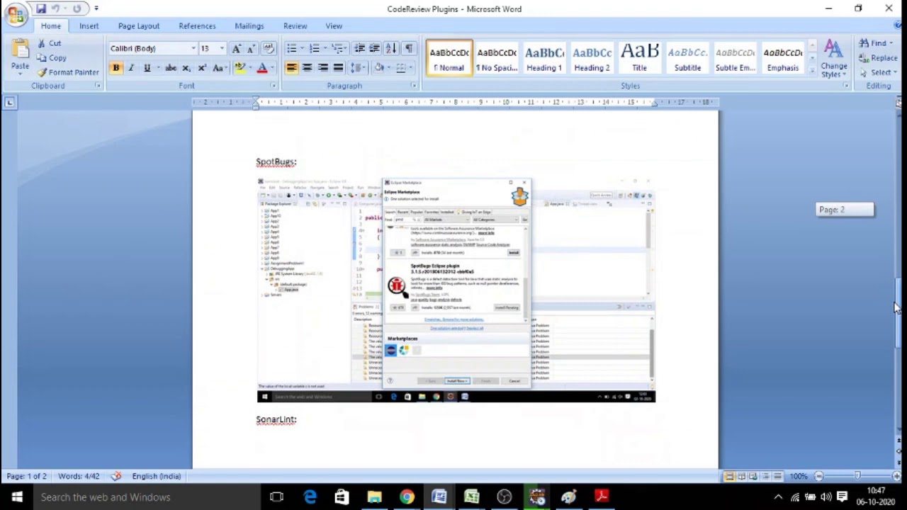 CodeReview Plugin in Eclipse | SonarLint | PMD | Checkstyle