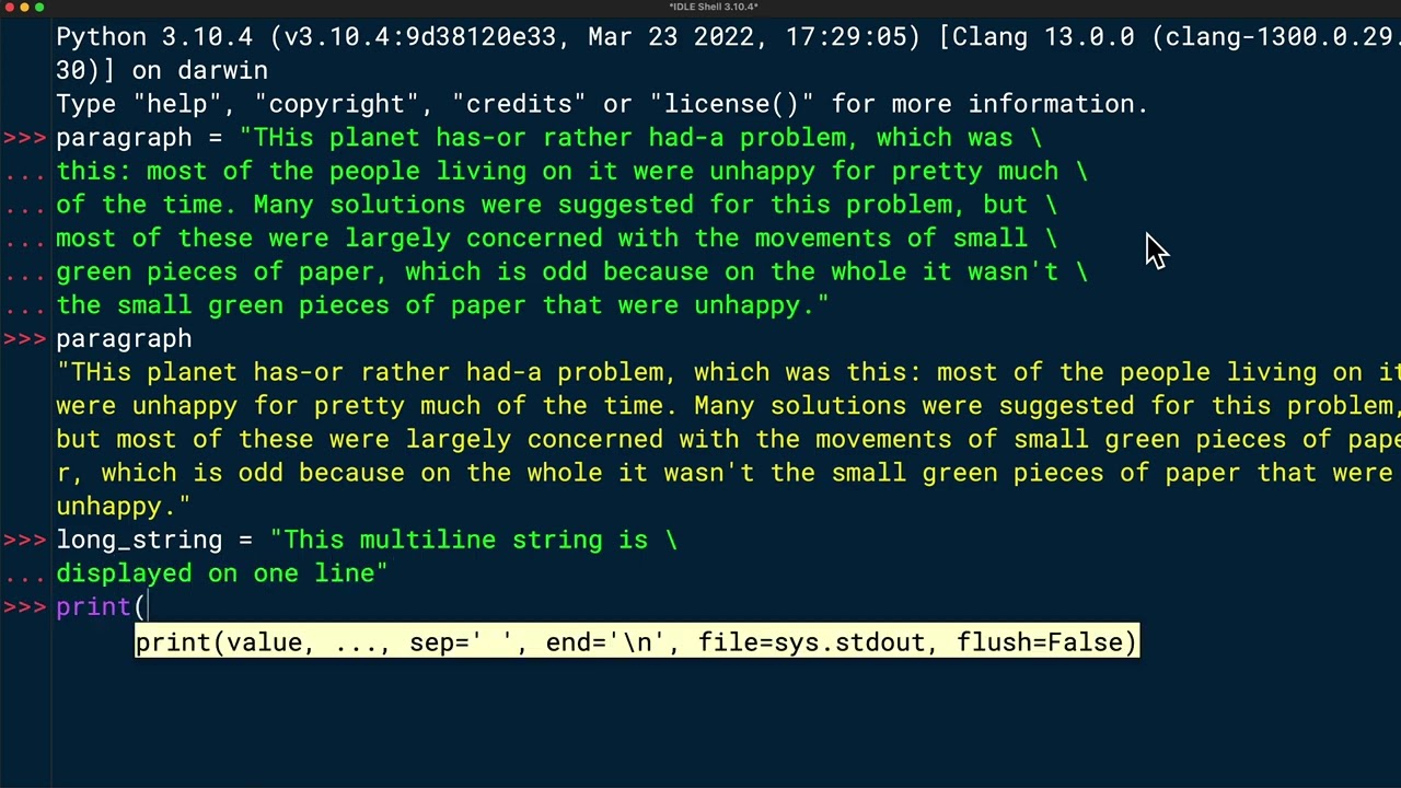 String Fundamentals, Concatenation, Indexing and Slicing: Python Basics