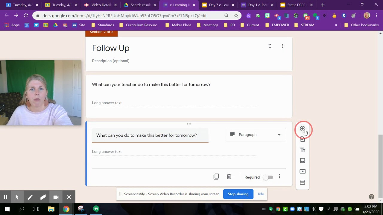 Using Google Forms to get feedback from parents/students