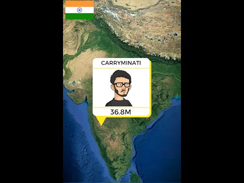 Most subscribed invidual Youtubers from each country PART - 2 #shorts #youtube