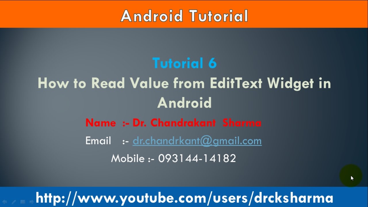 EditText Widget in Android