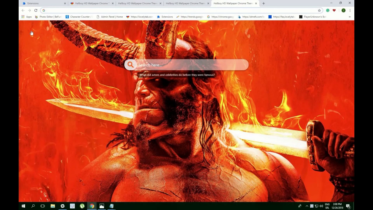 Hellboy HD Wallpaper Chrome Theme