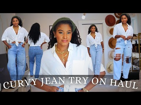 CURVY GIRL JEANS || The 7 pair of jeans I'm wearing over & over | wide leg, 90's baggy & more