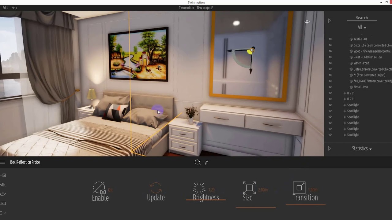Twinmotion 2019 (Tutorial render Bedroom)