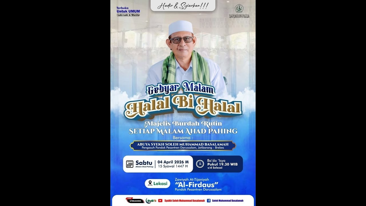🔴 LIVE HALAL BI HALAL & IFTITAH MAJLIS TA'LIM BURDAH RUTIN :: MALAM AHAD PAHING :: 4 APRIL 2026 M