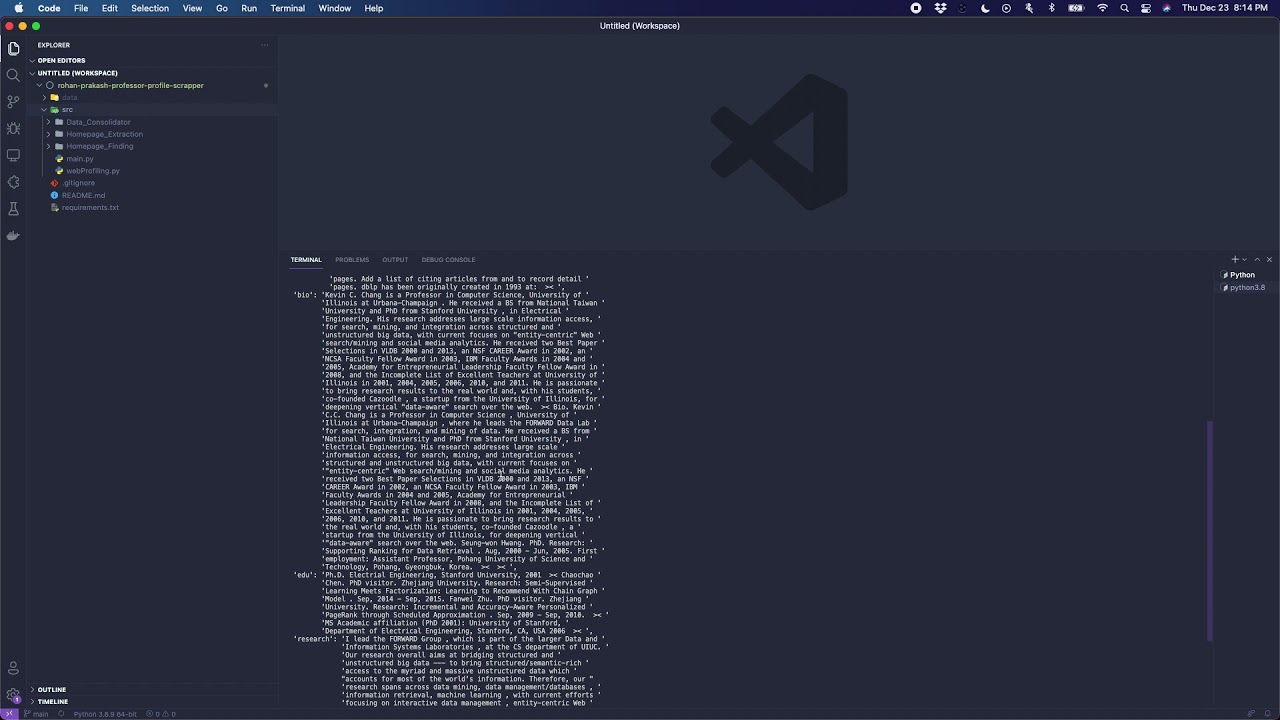 GitHub - Forward-UIUC-2021F/rohan-prakash-professor-profile-scrapper: A Conditional Random Field ...