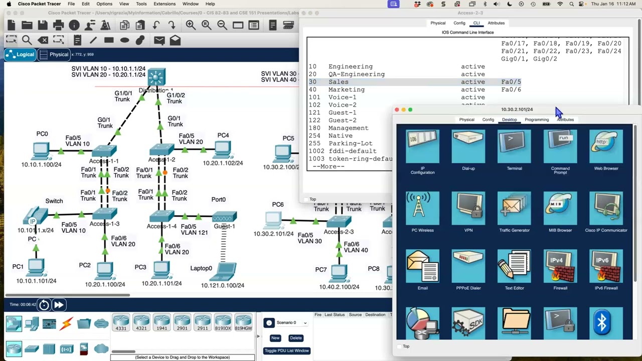 Enterprise Network Lab 3 - SVIs and Layer 3 Switches