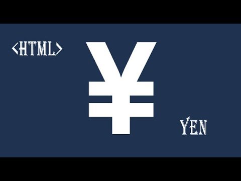 HTML yen symbol currency