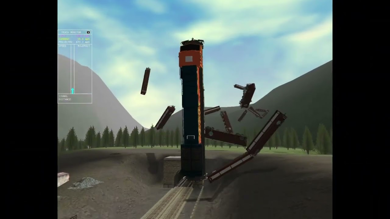 Microsoft Train Simulator Bin. Train Crash 20.