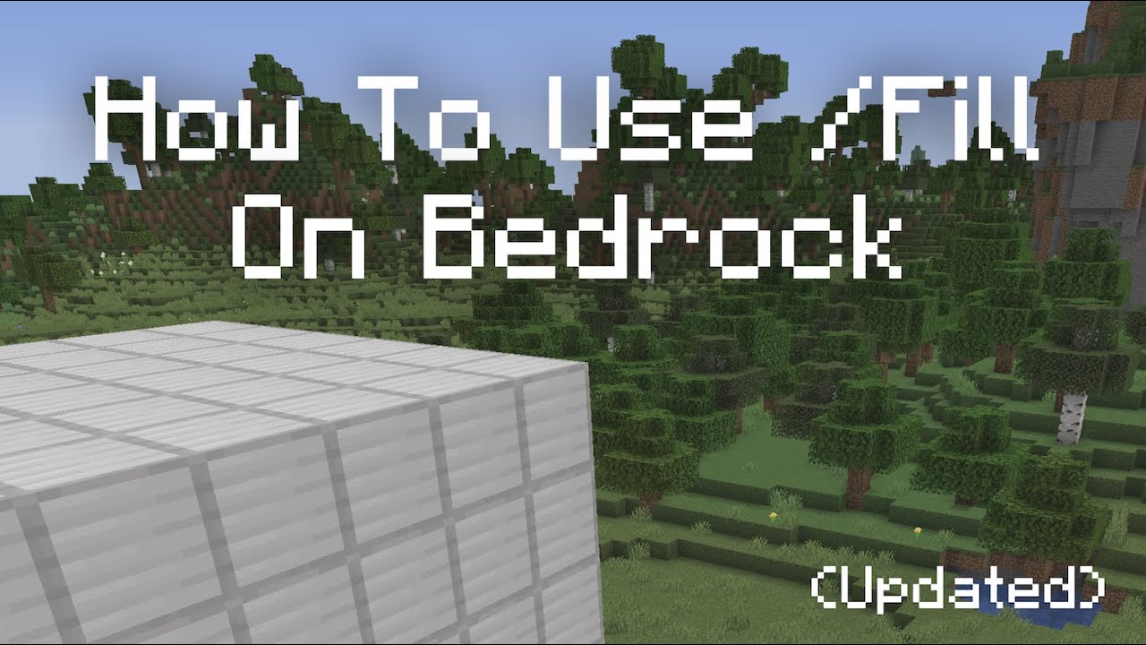 How To Use Minecraft '/fill' Command In Minecraft Bedrock | UnderMyCap