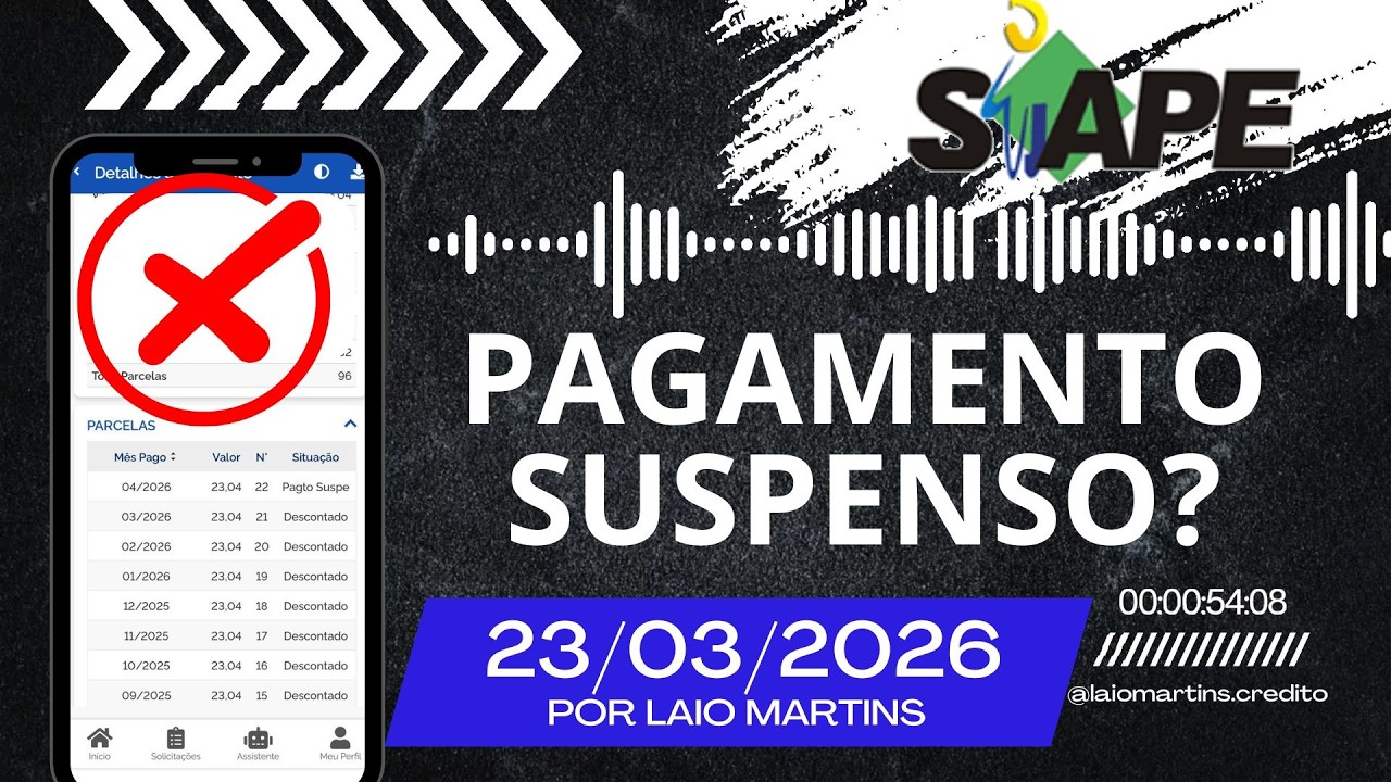 SIAPE: Payment Suspended - What could it be? #siape #readjustment #credit #benefitcard #mgi #incr...