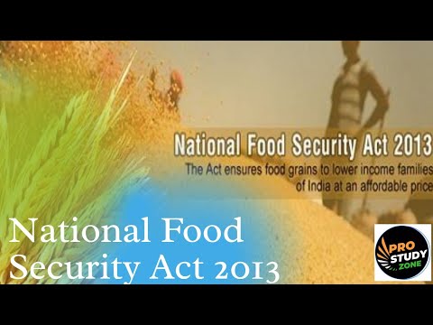 National Food Security Act (NFSA), 2013