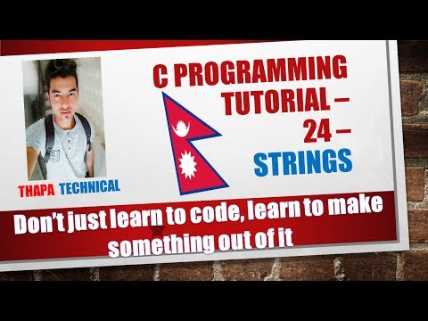 Learn C Programming Tutorial 24 Strings Nepali - Mind Luster