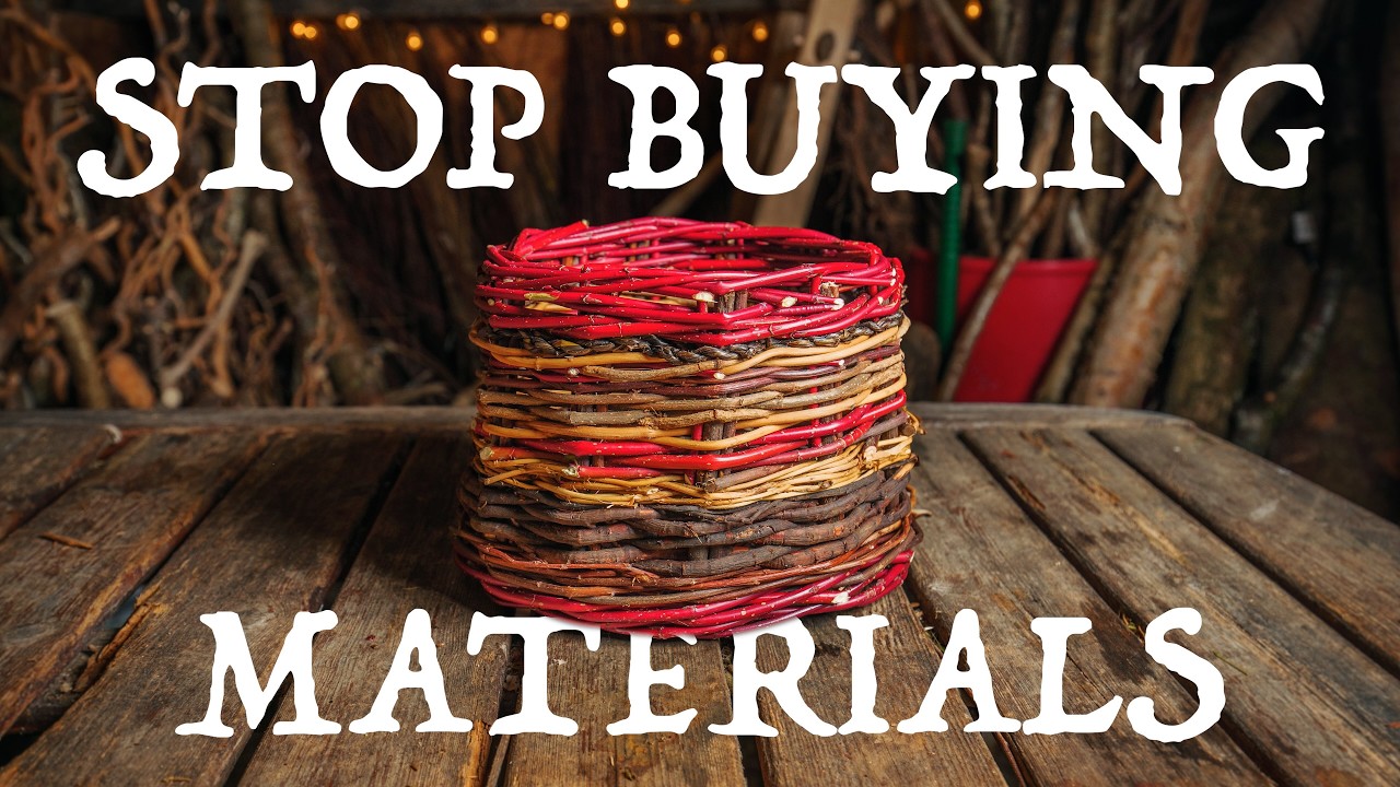 Making a basket from foraged materials | Simple harvesting basket tutorial