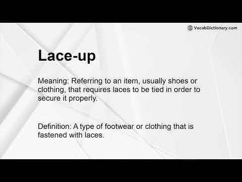Lace-up Meaning
