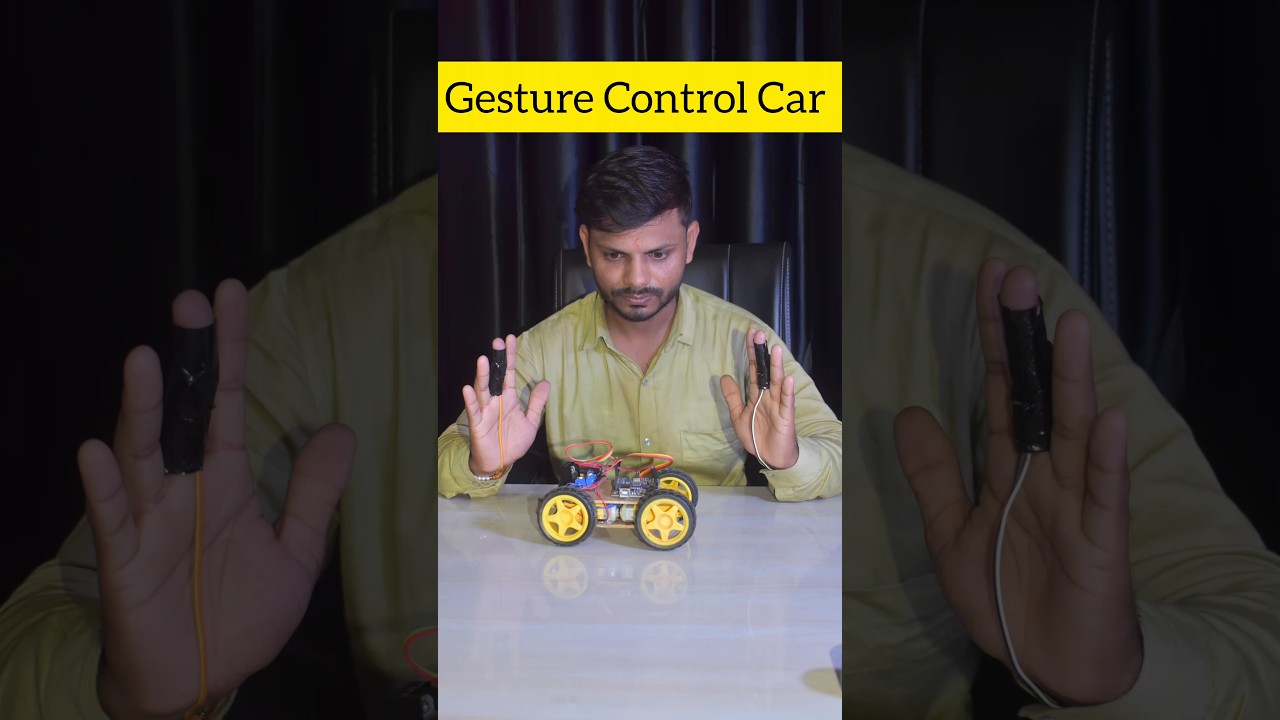 Gesture Control Car, New Science Project #shorts #science #technology #trending #viralshorts