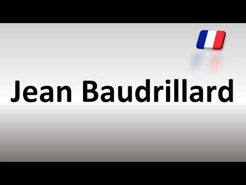 How to Pronounce Jean Baudrillard? (French Sociologist)