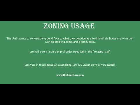 zoning: How to pronounce zoning with Phonetic and Examples
