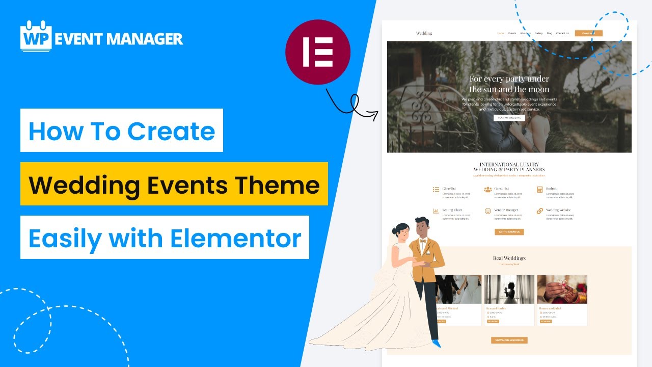 How To Create Wedding Events Theme Easily With Elementor