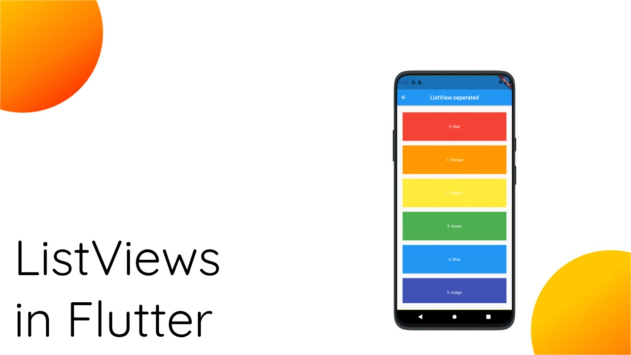 Flutter A to Z | ListViews | #12