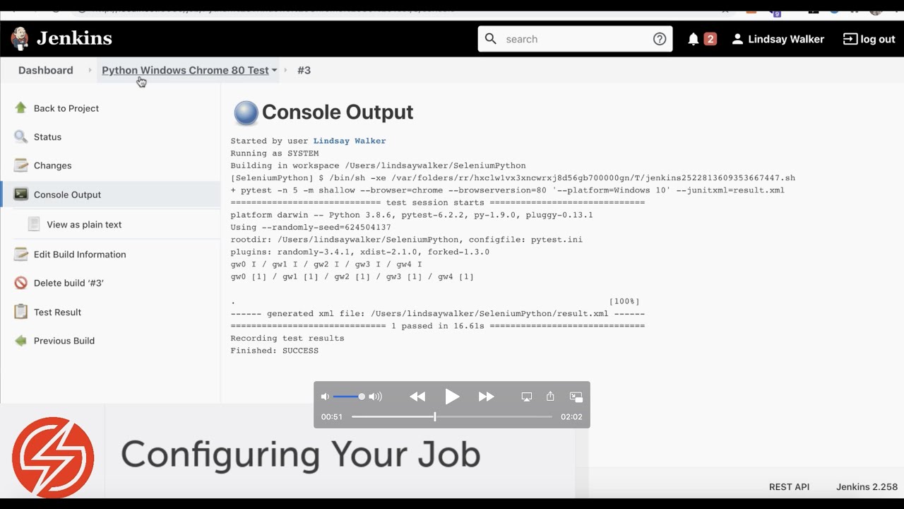 Using Jenkins with a Python Test