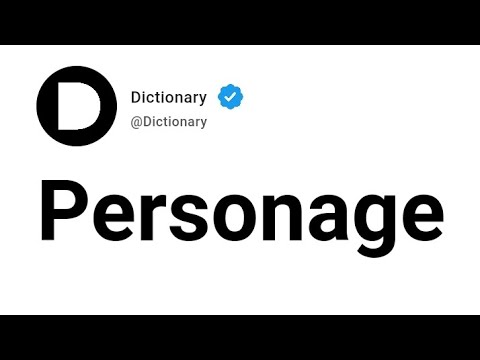 Personage Meaning In English
