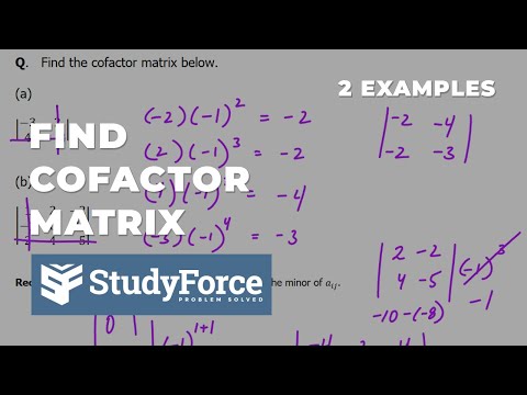 📚 Find the cofactor matrix (2×2 and 3×3)