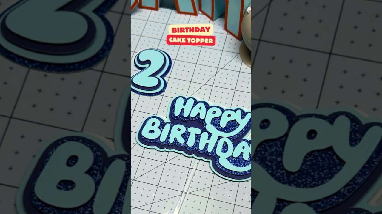#Bluey theme #caketopper - Font purchased from Etsy,design using Design Space | #Cricut #CricutMaker