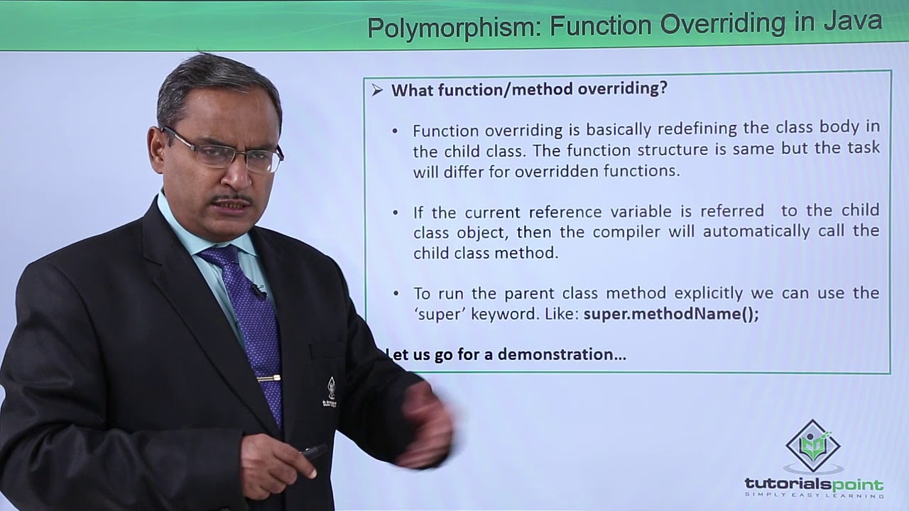 Java Essentials - Polymorphism function overriding in java