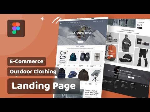 E-Commerce Website Design: Outdoor Clothing Landing Page in Figma | How to Design Online Store