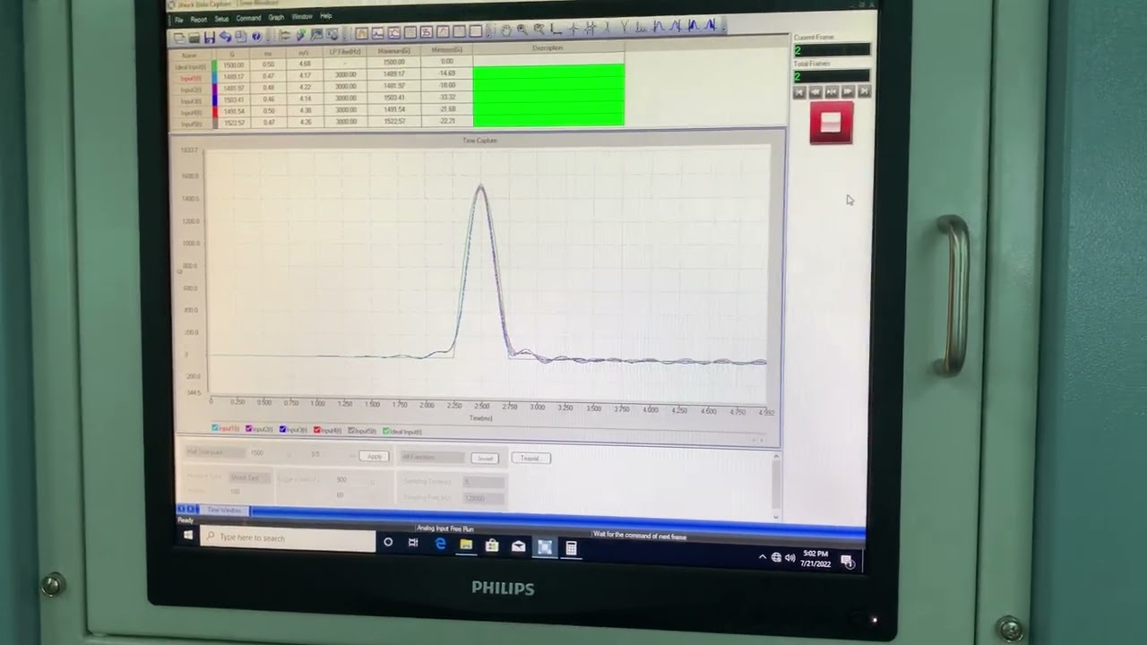 Shock test 1500g@0.5ms