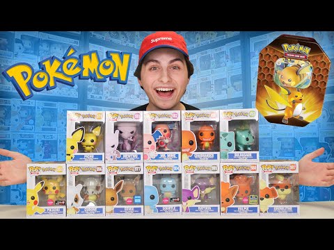 My Entire Pokemon Funko Pop Collection + Hidden Fates TCG Opening!