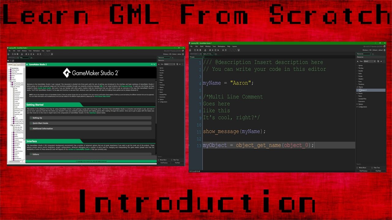 [GAMEMAKER STUDIO 2] Learn GameMaker Language - Introduction