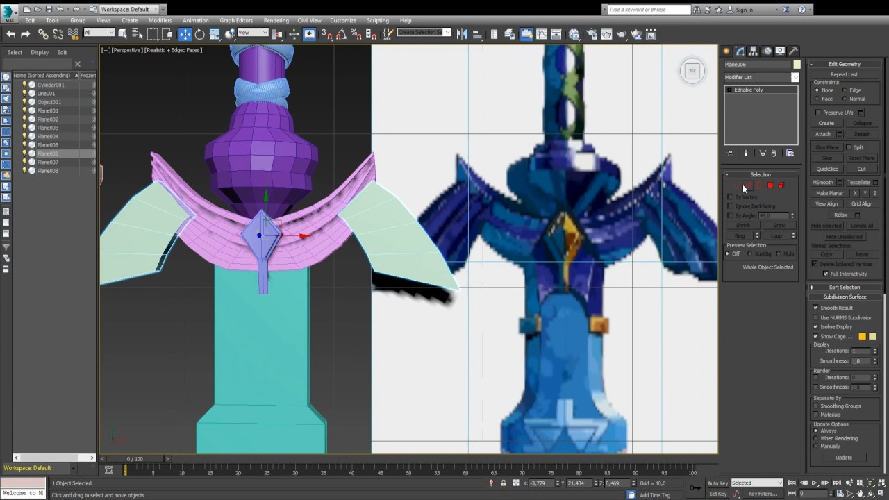 3ds Max Modeling | Master Sword