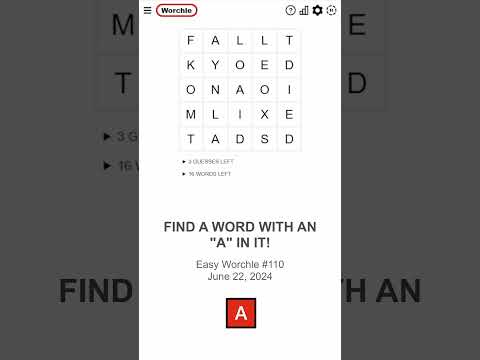 Can you find a word with an "A" in it? 🅰️ #worchle