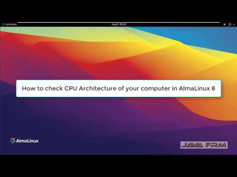 How to check CPU Architecture on AlmaLinux 8