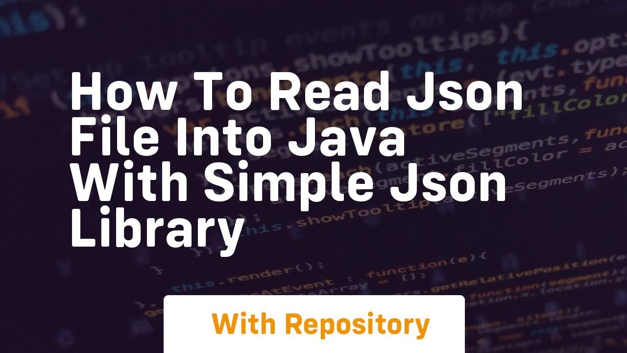 how to read json file into java with simple json library