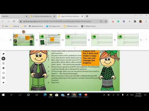 St Patricks Day Symbolism Jamboard/Slides