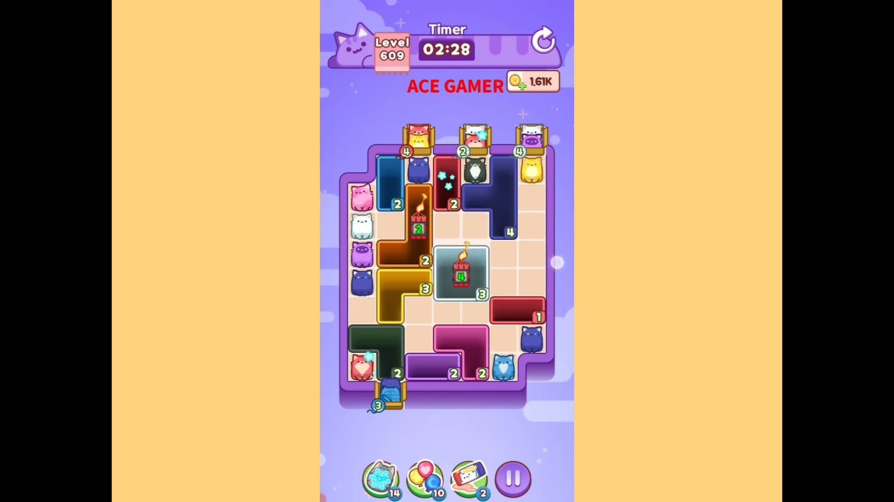 Drop the cat level 609 walkthrough solution 