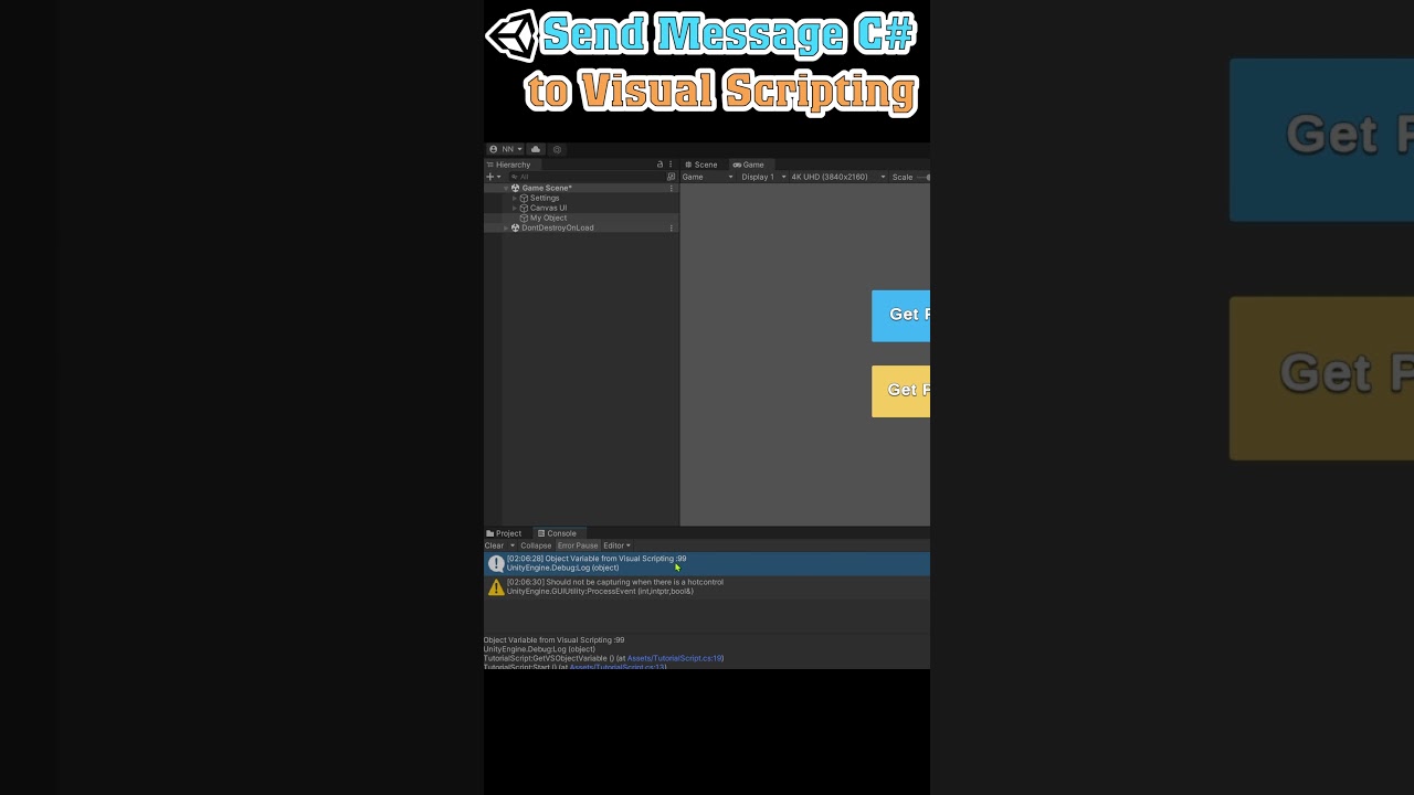 How to send message from C# to Visual Scripting #MadeWithUnity #GameDev #unity #unitynocode