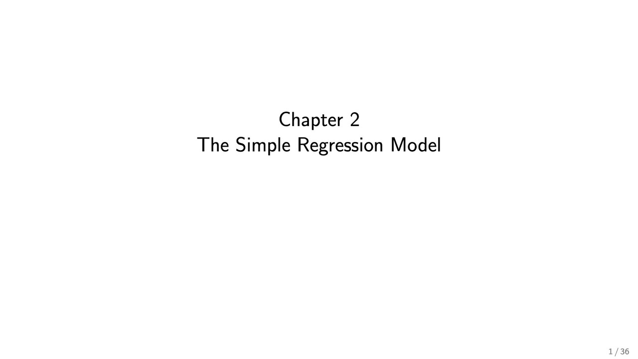 Wooldridge Econometrics for Economics BSc students Ch. 2: The Simple Regression Model