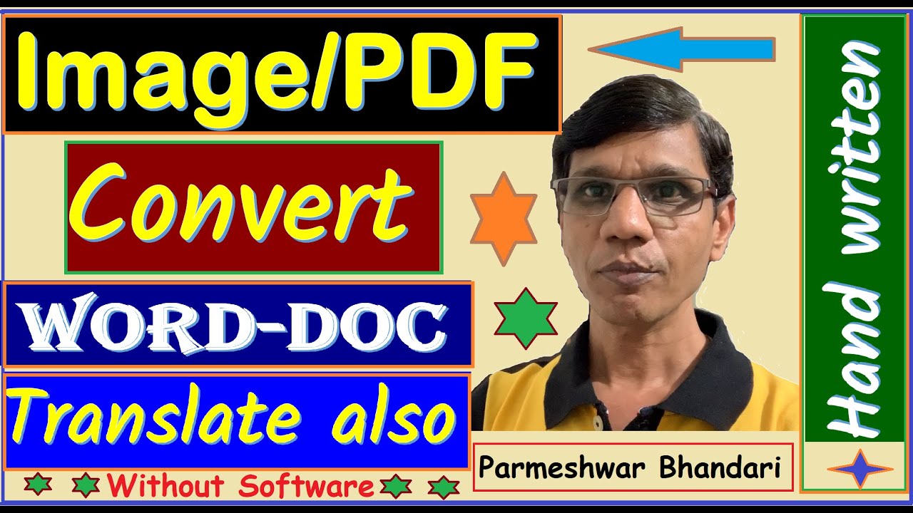 1015 : Hand written  or typed image or PDF convert in Word | Translate PDF file in other Language
