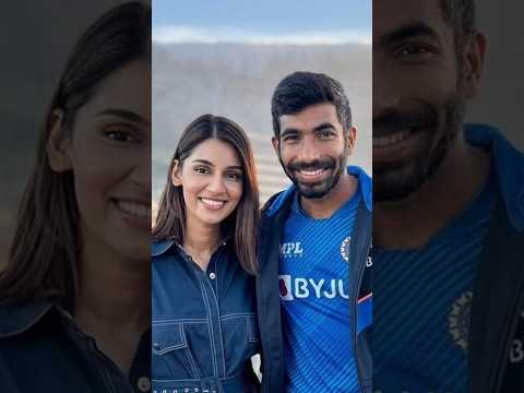 jasprit bumrah beautiful ❤️ wife Sanjana Ganesan #love #cricket #jaspritbumrah #shorts