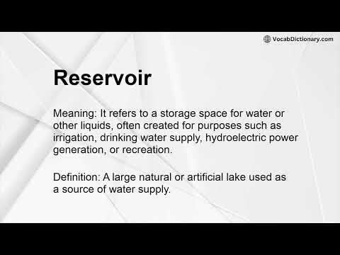 Reservoir Meaning