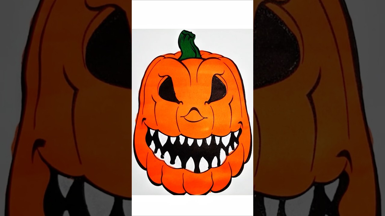Relaxing Pumpkin art| you will love orange after watching this.