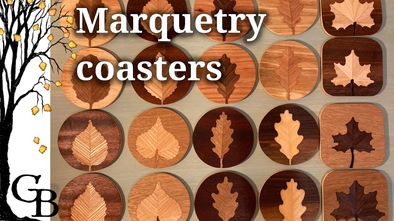 Double bevel marquetry: making coasters