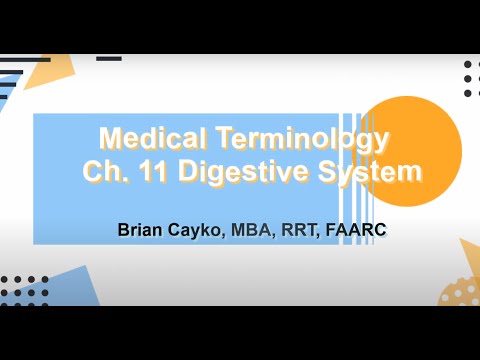 Ch. 11 Medical Terminology: Digestive System