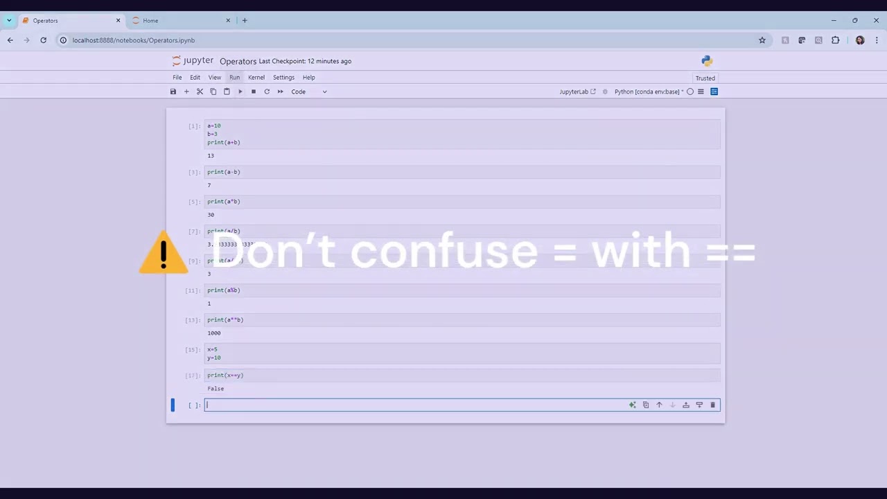 Python Operators Explained | Math & Comparison Operations for Beginners (Step-by-Step)