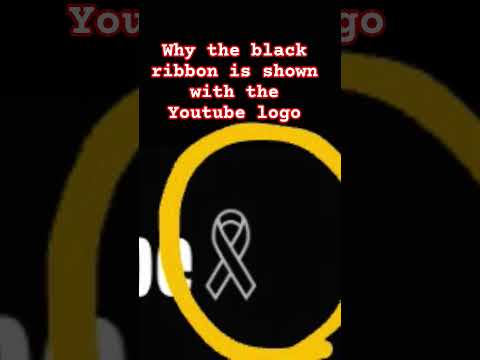 why the black ribbon is being shown with Youtube logo