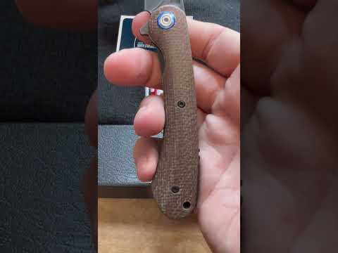 Sitivien ST146. Burlap micarta scales and 14C28N blade #knife #knifecommunity